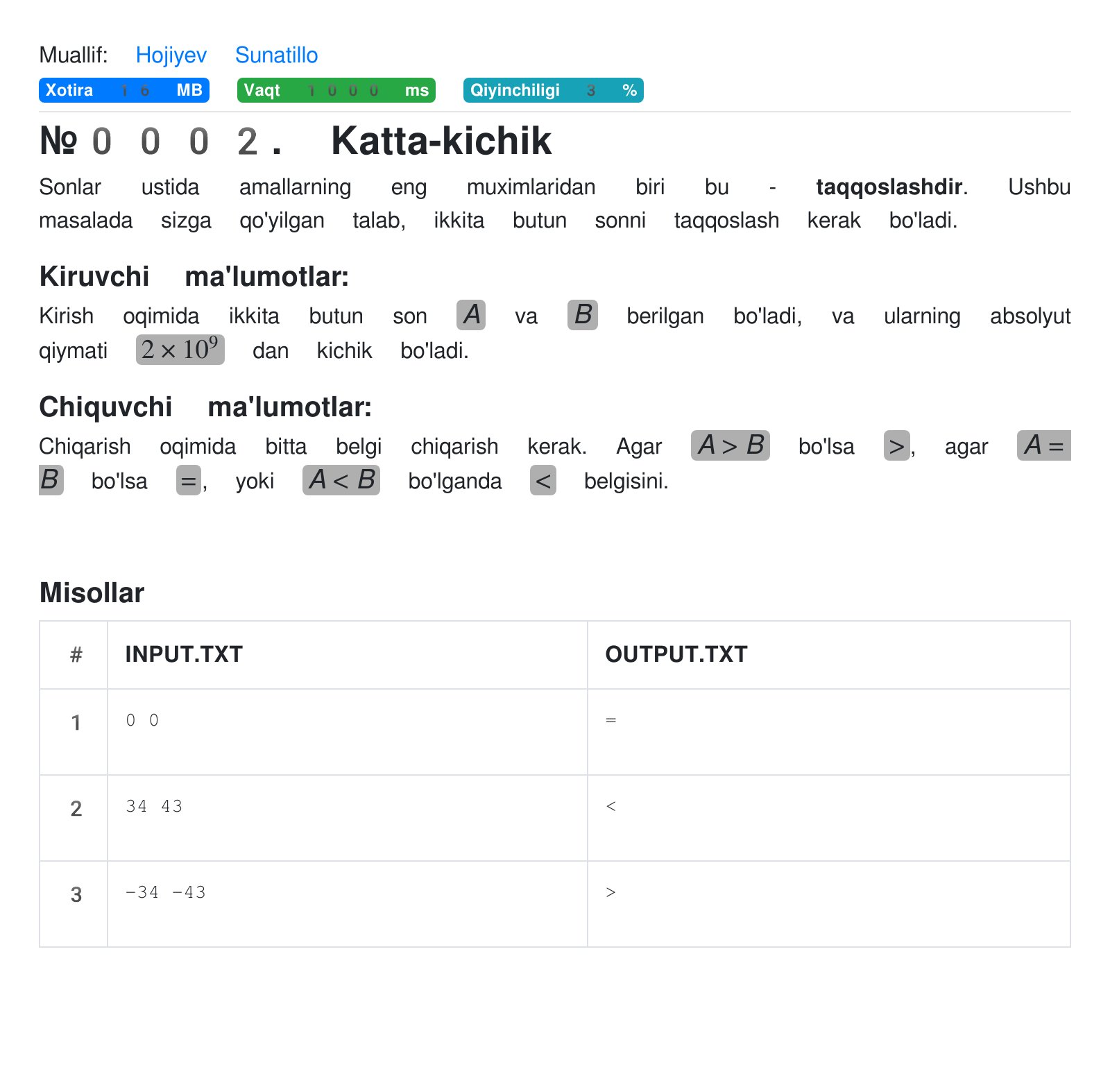 Katta-kichik - RoboContest
