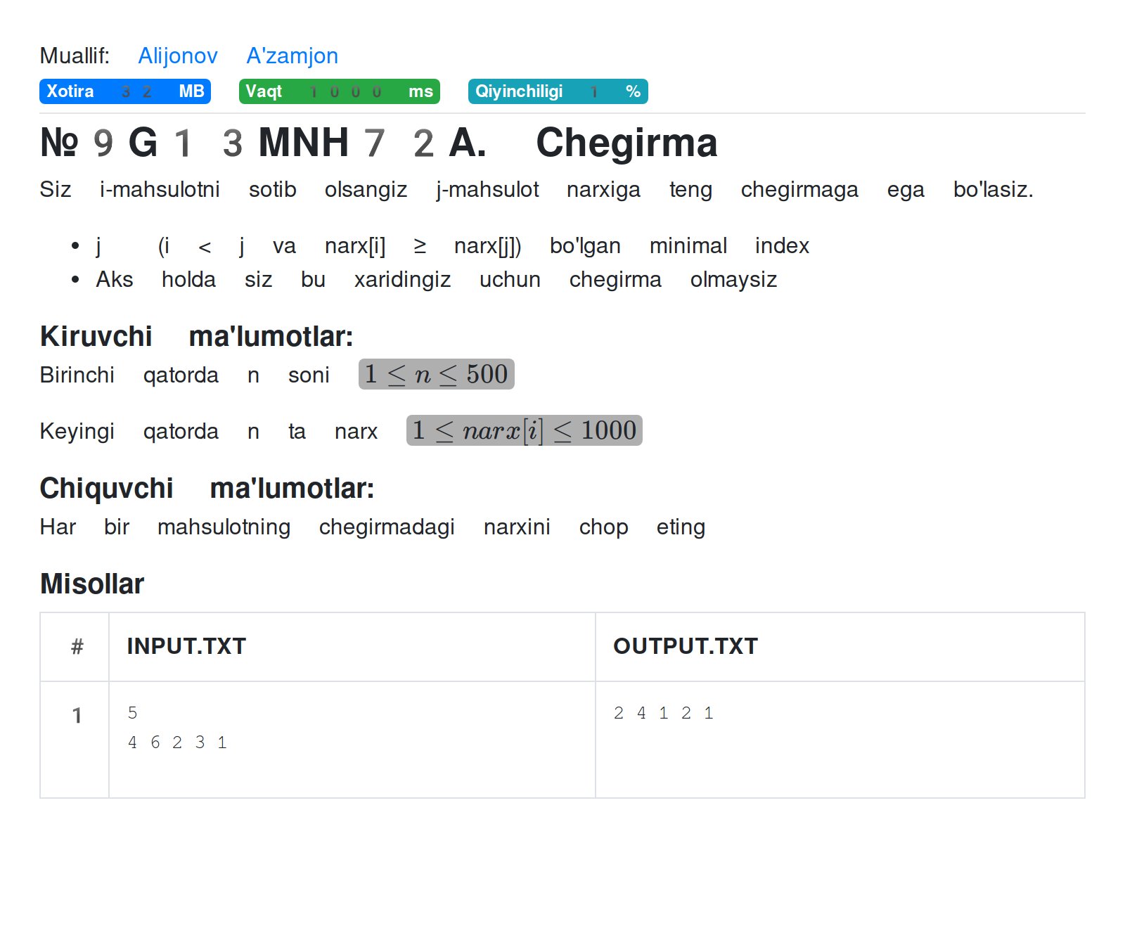 Chegirma - RoboContest