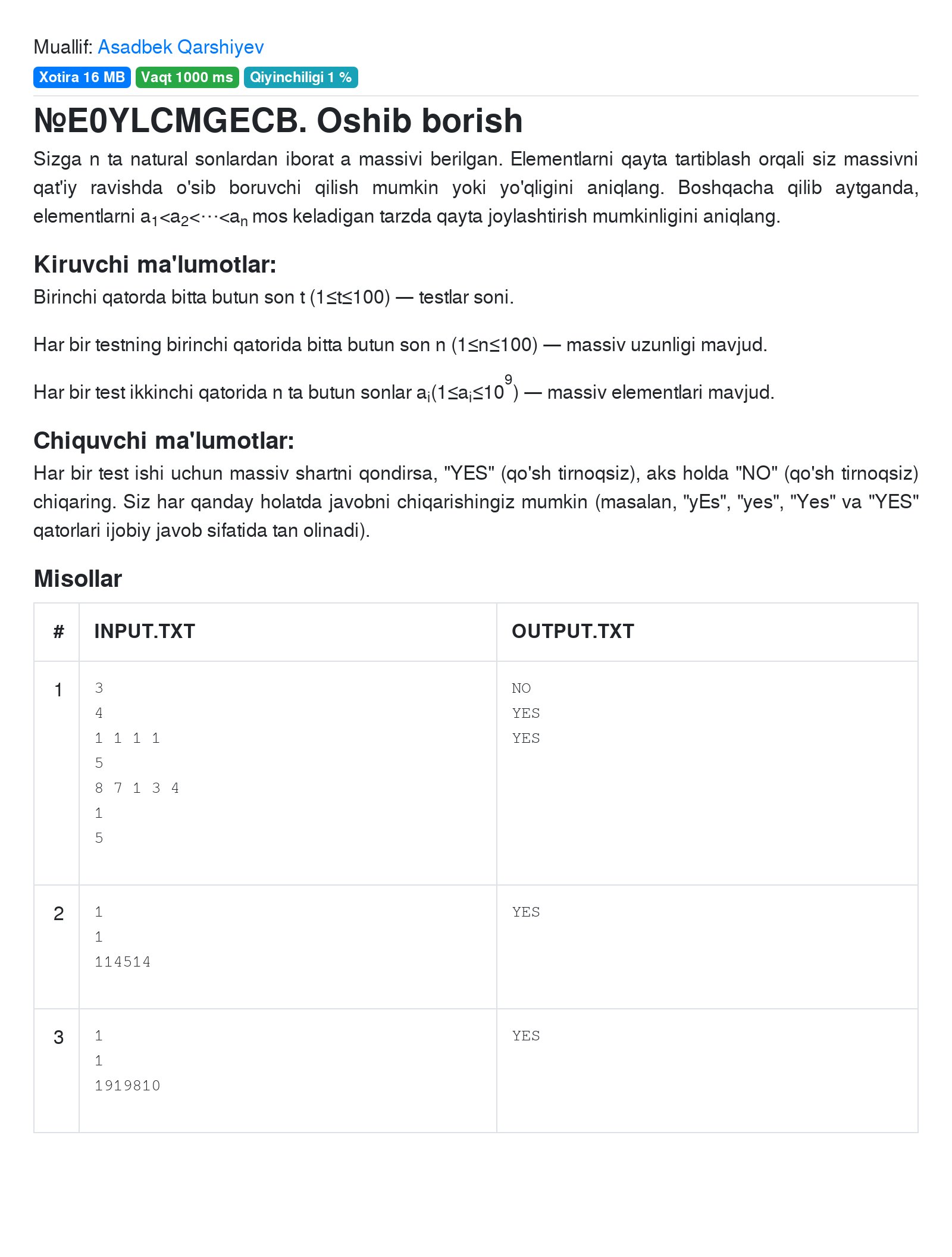 Oshib borish - RoboContest