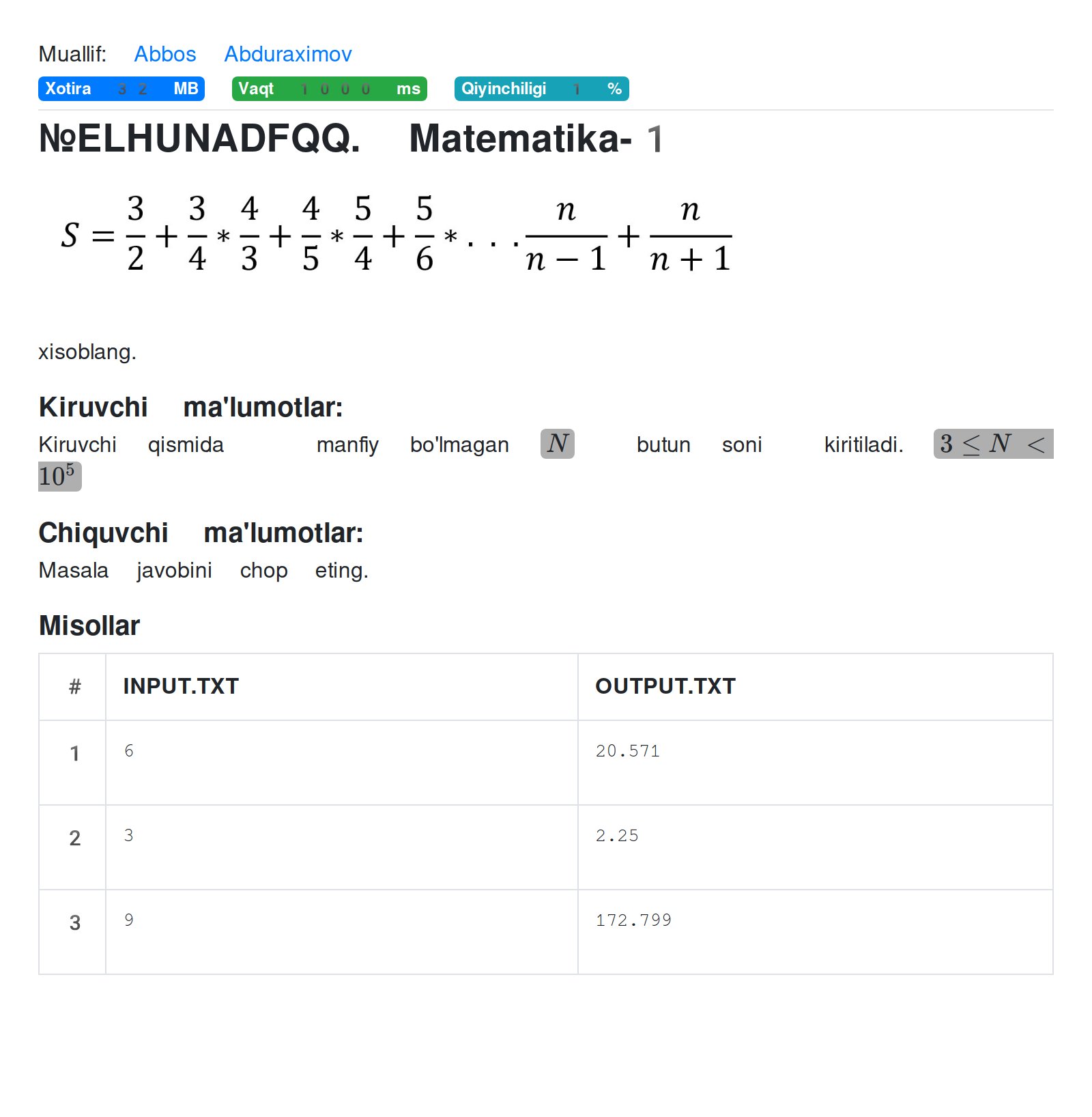 Matematika-1 - RoboContest