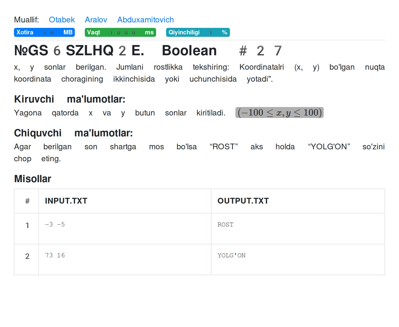 Boolean #27 - RoboContest