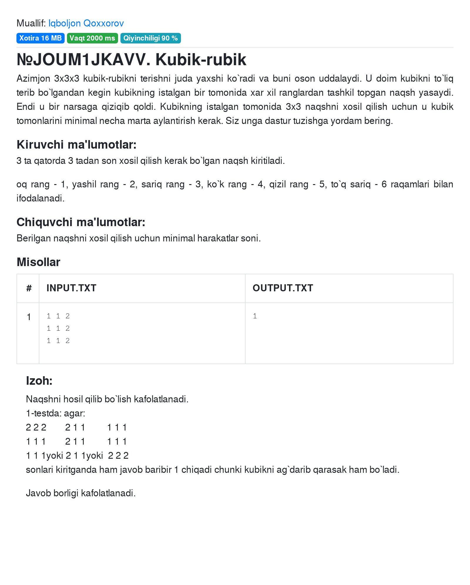 Kubik-rubik - RoboContest