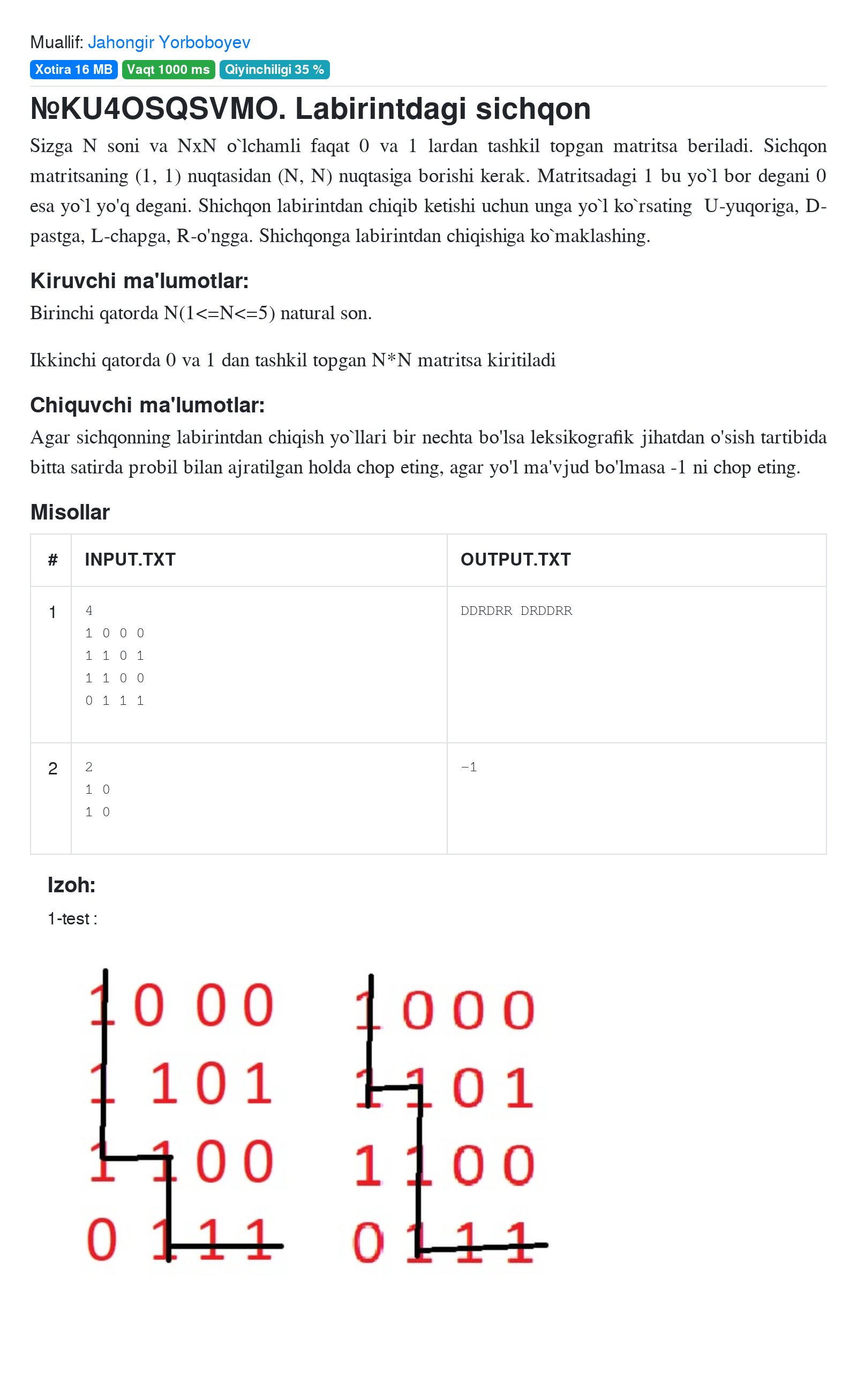 Labirintdagi sichqon - RoboContest