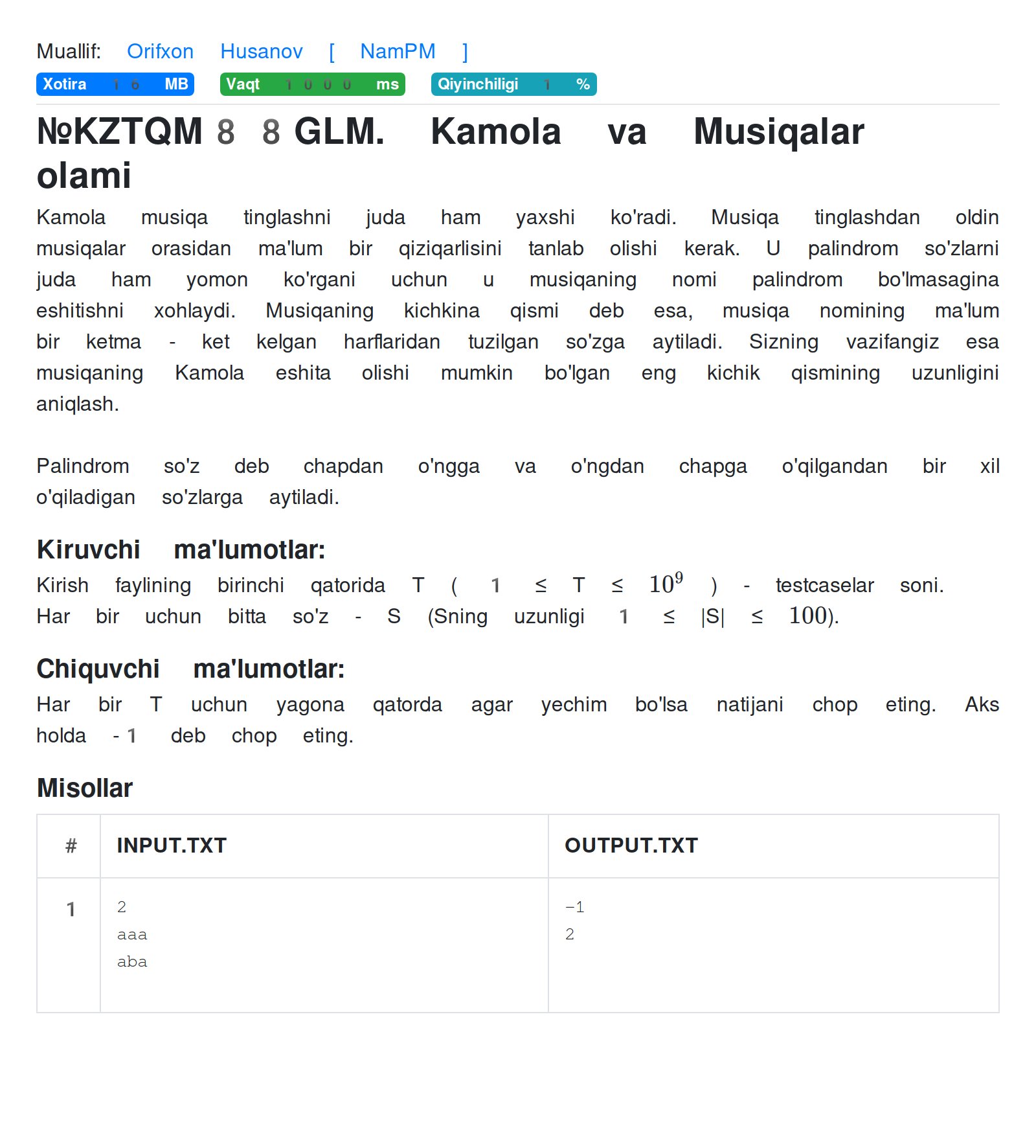 Kamola va Musiqalar olami - RoboContest