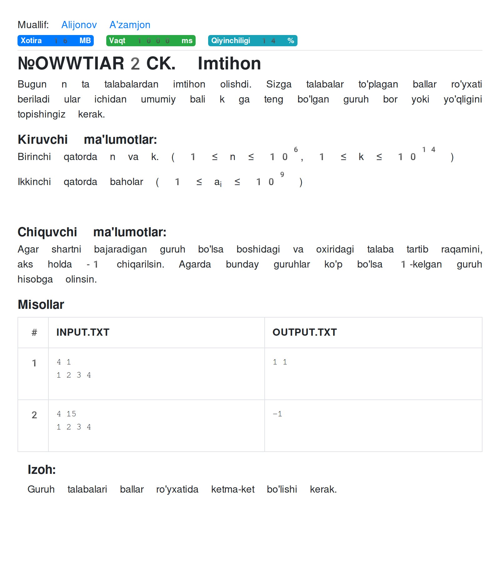 Imtihon - RoboContest