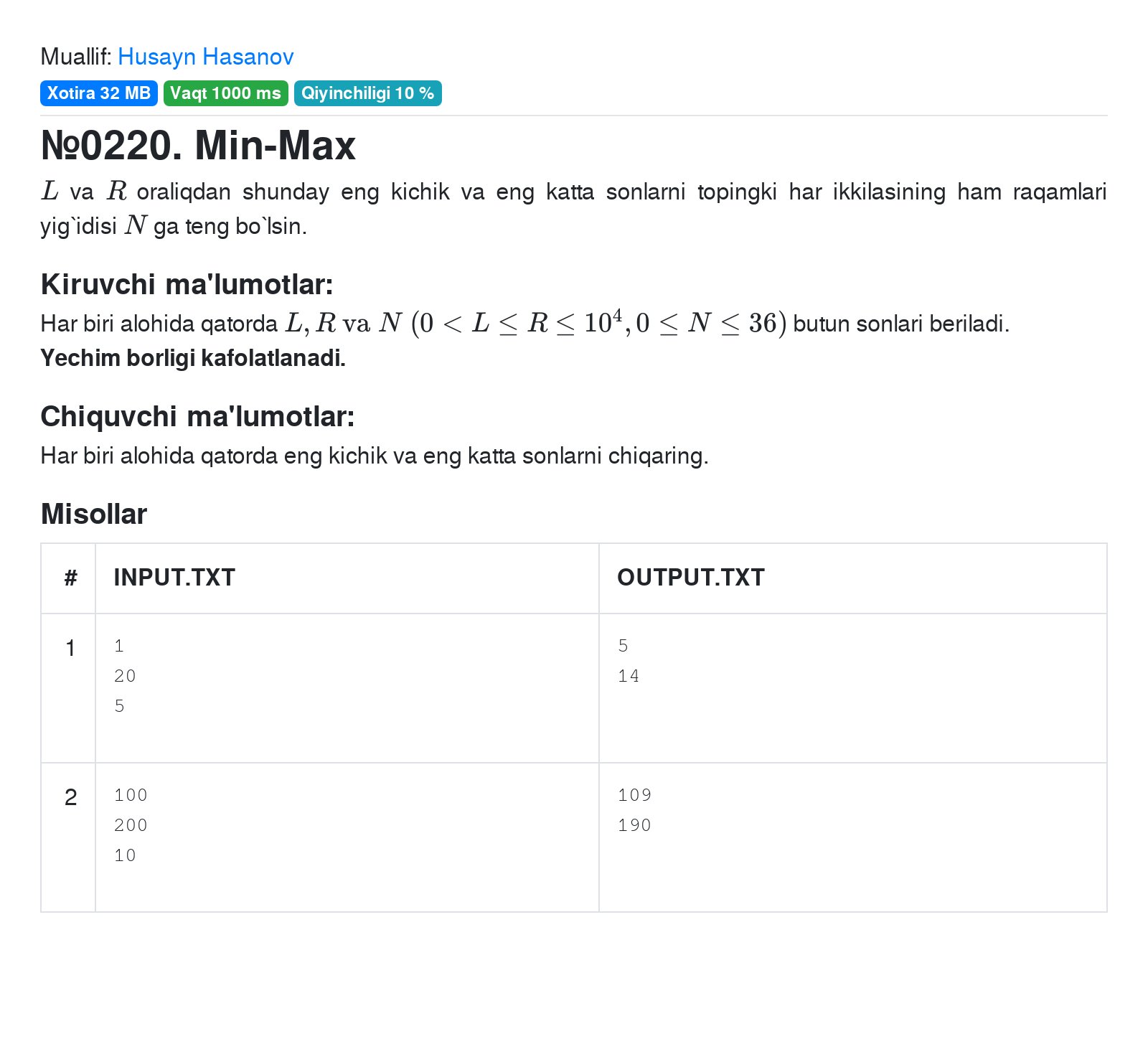 Min-Max - RoboContest